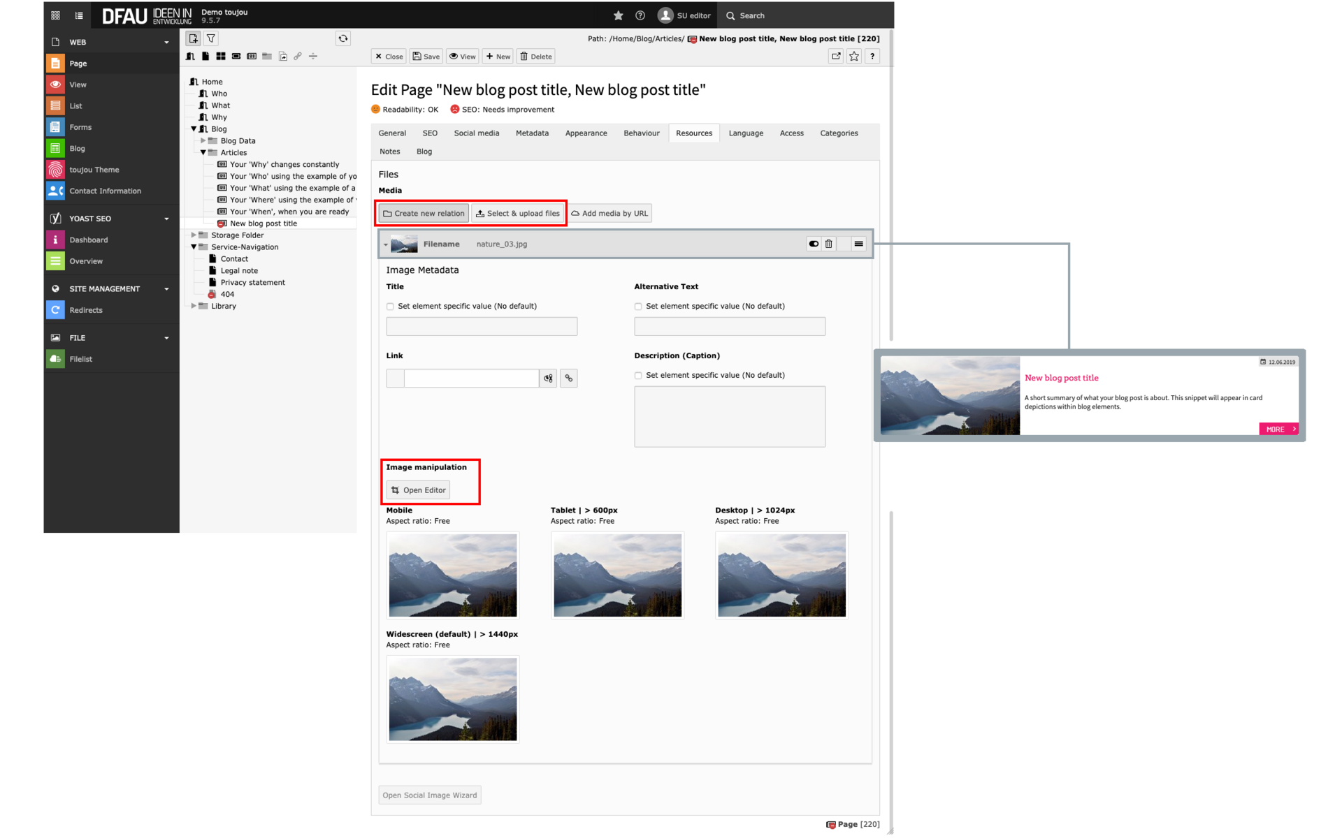 Tutorials: How to work with the blog extension in TYPO3 – this is toujou.