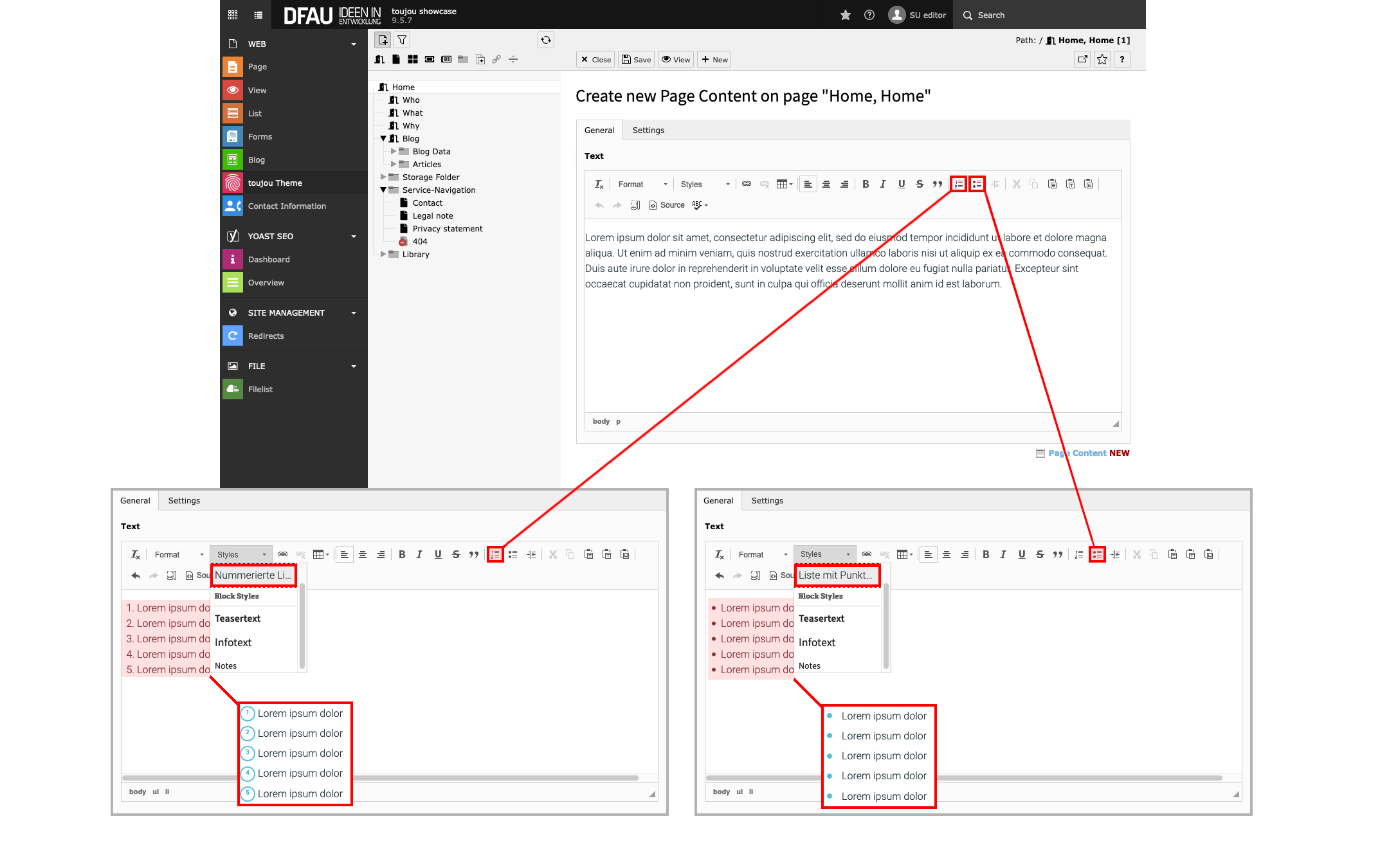 Tutorials: How to work with the TYPO3 Rich Text Editor – this is toujou.